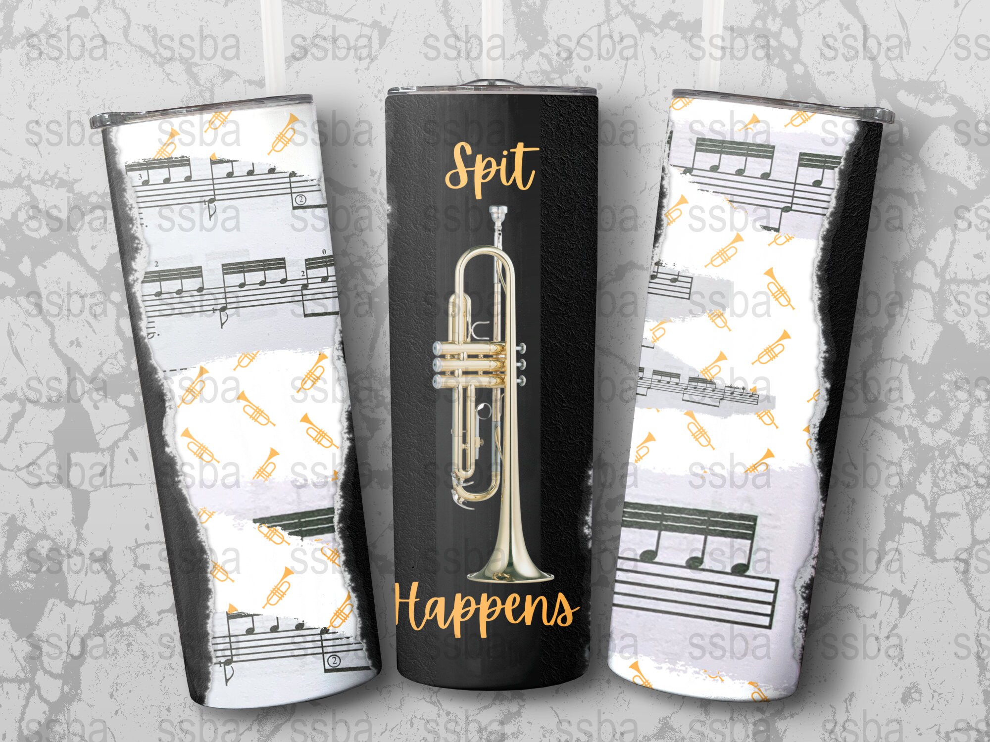Spit Happens Trumpet Band Digital Png 20 Oz Skinny Tumbler Sublimation ...