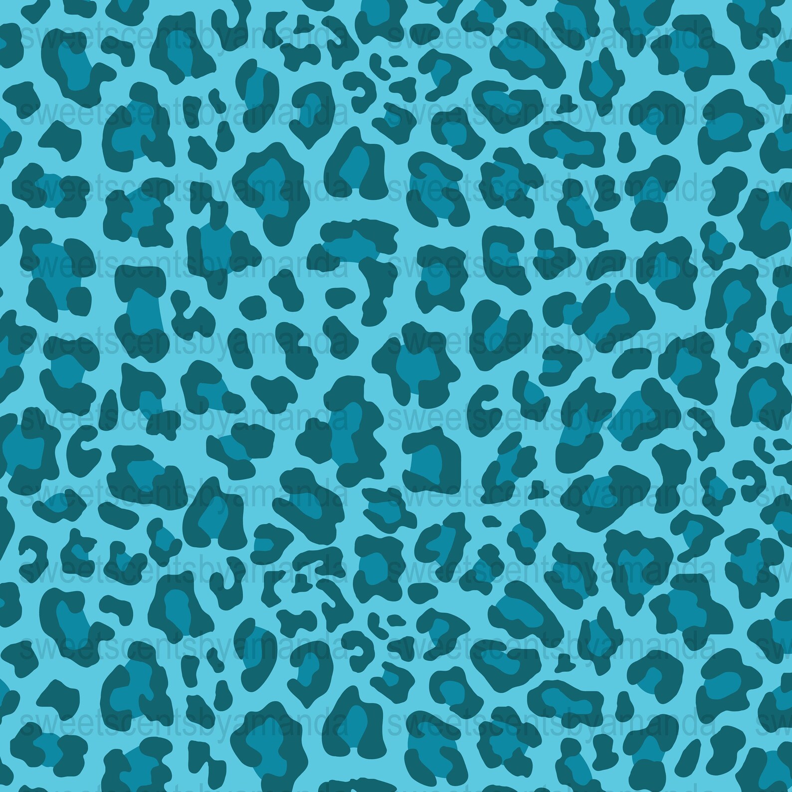 Blue Cheetah Leopard Print Digital Paper Background Digital Download ...