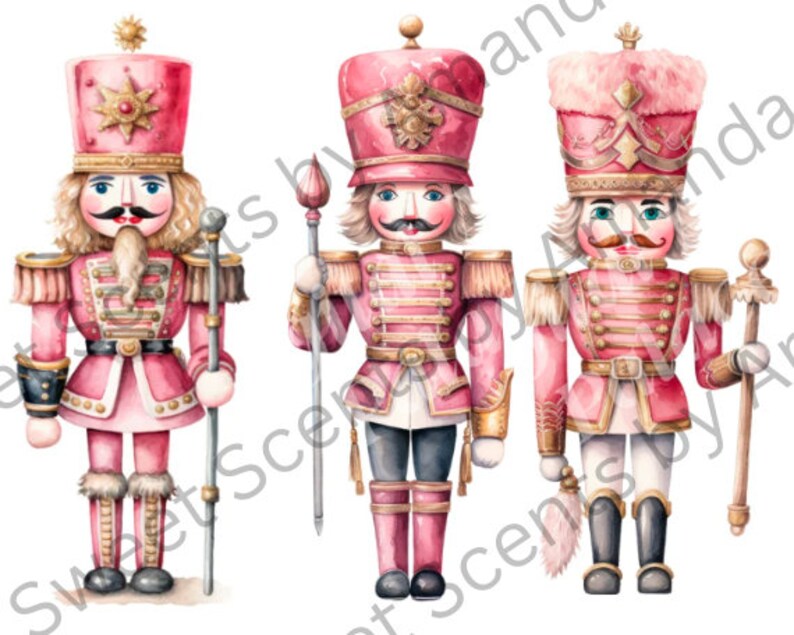 10 Pack Pink Nutcracker Bundle Bulk Graphic Clipart Designsimages ...