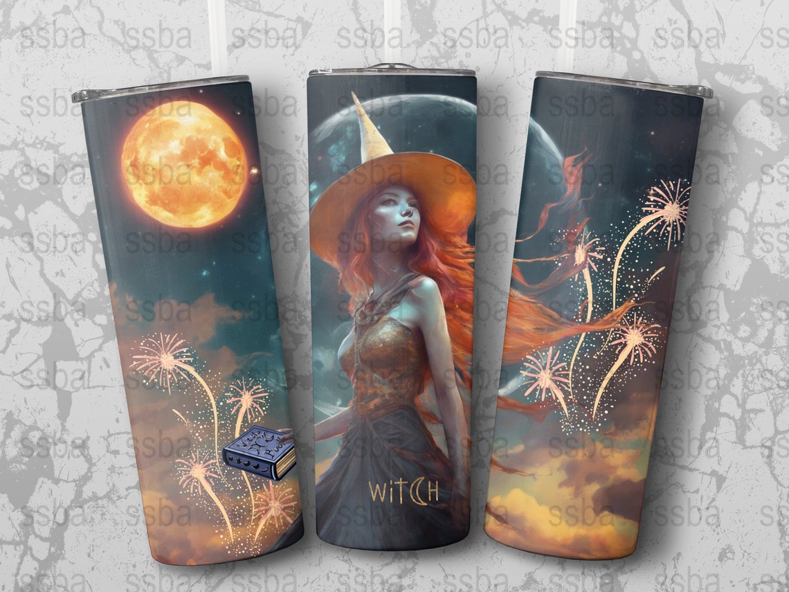Witch Craft Witchy Dark Digital Png 20 Oz Skinny Tumbler Sublimation ...