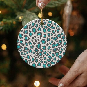 Teal Cheetah Leopard Print Digital Paper Digital Download Paper Png ...