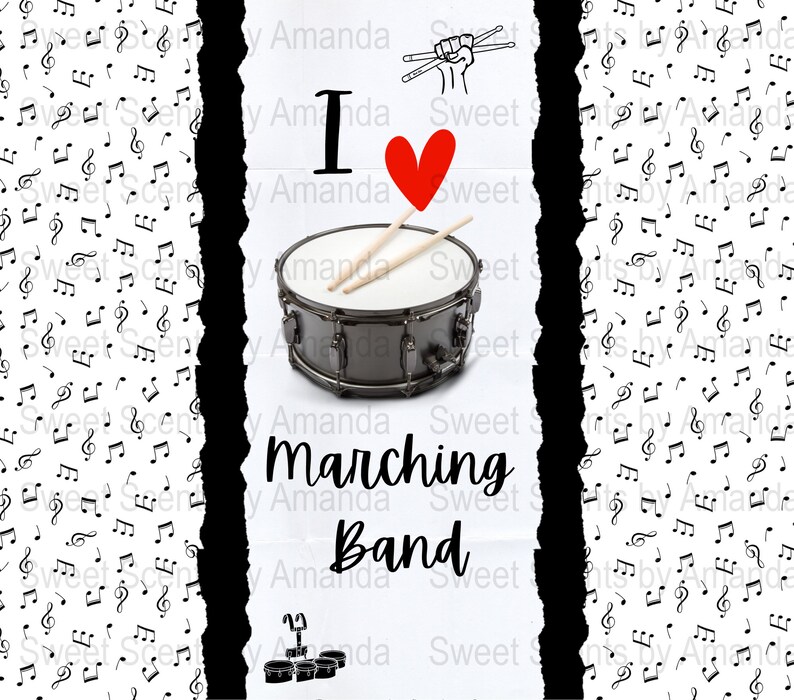 Drums Percussion Marching Band Png 20 Oz Skinny Tumbler Sublimation ...