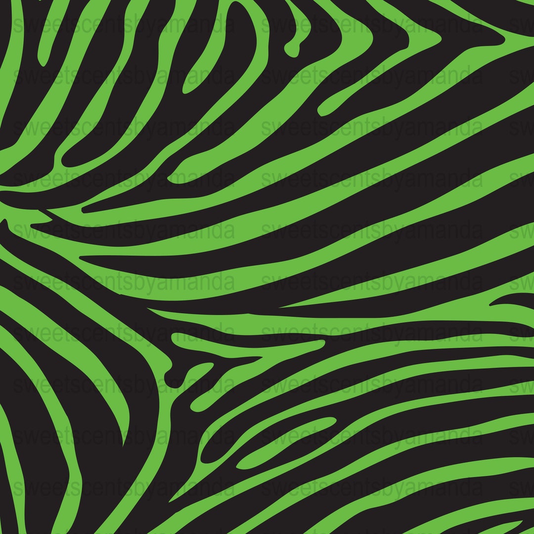Black and Green Tiger Stripes Zebra Digital Paper Digital Download ...