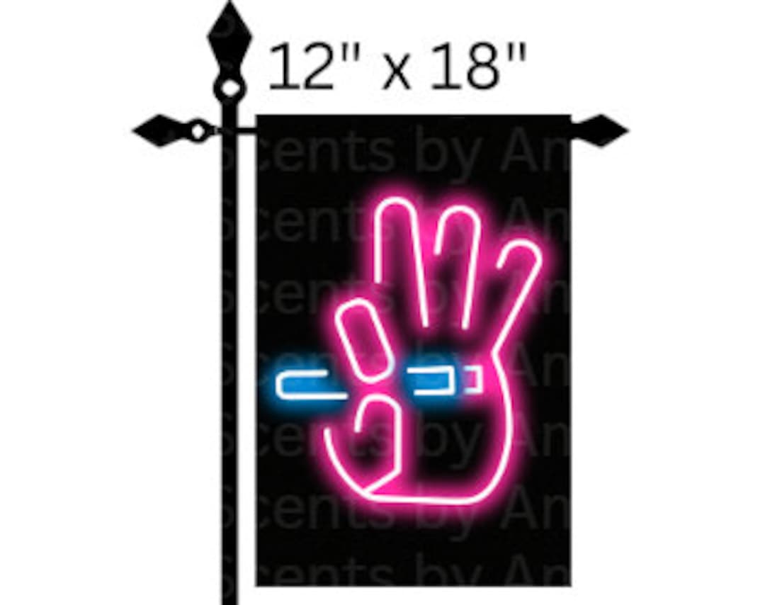 Neon Weed Sign Flag Digital Download Art File Design Graphic Design DIY ...