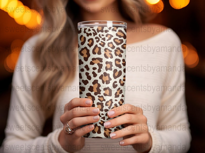 Orange and Brown Cheetah Leopard Print Digital Paper Background Digital ...