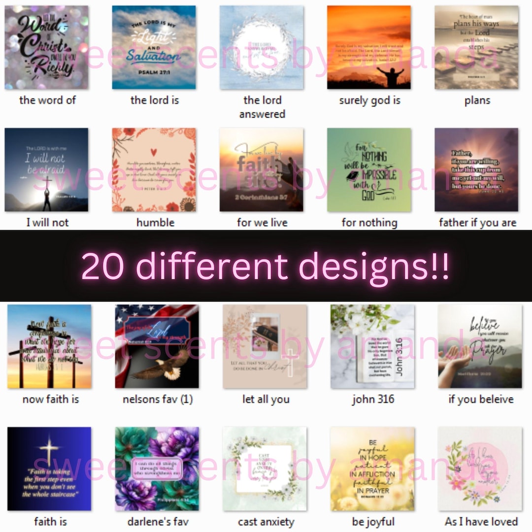 20 Piece Quilt Block Panel Kit Religious Christian Jesus Scriptures 8 ...