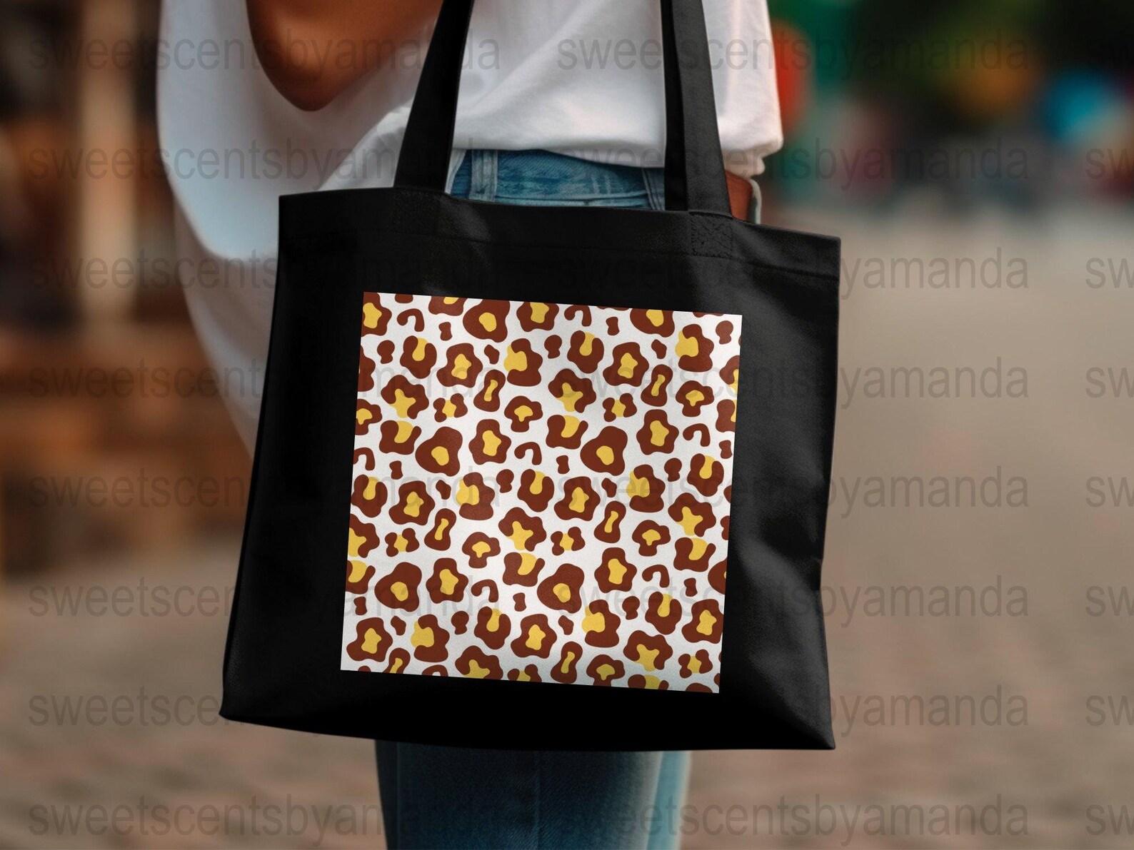 Yellow and Brown Cheetah Leopard Print Digital Paper Digital Download ...