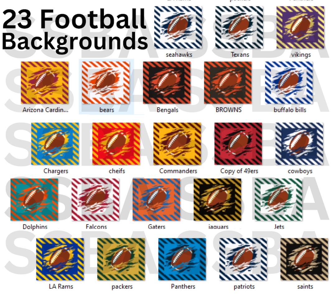 23 Football Backgrounds Bundle Digital Png 20 Oz Skinny Tumbler ...