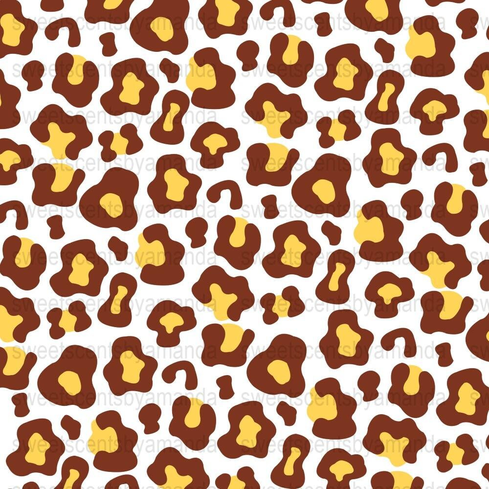 Yellow and Brown Cheetah Leopard Print Digital Paper Digital Download ...