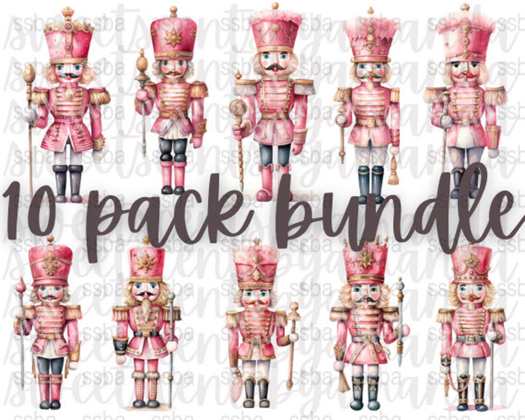 10 Pack Pink Nutcracker Bundle Bulk Graphic Clipart Designsimages ...