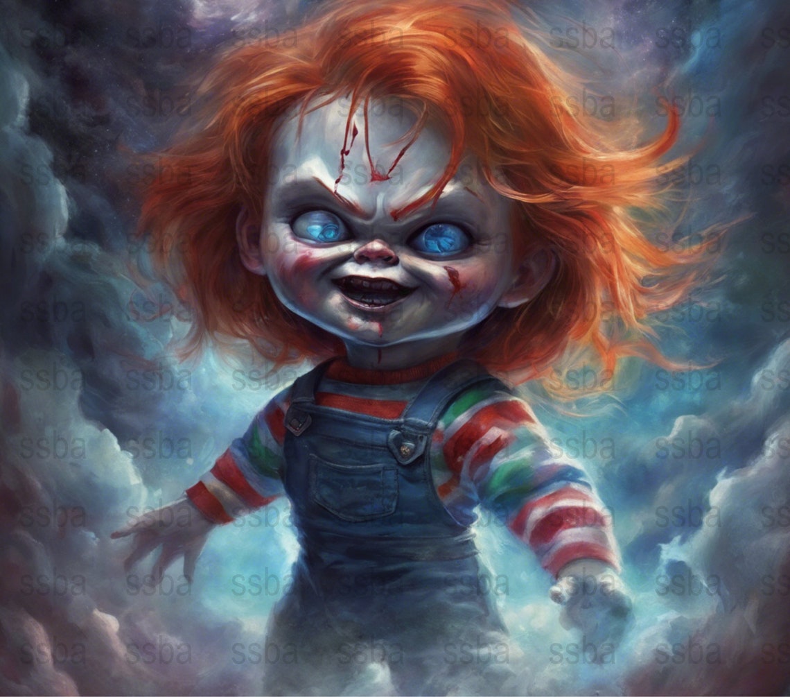 Chucky Horror Digital Png 20 Oz Skinny Tumbler Sublimation Design ...