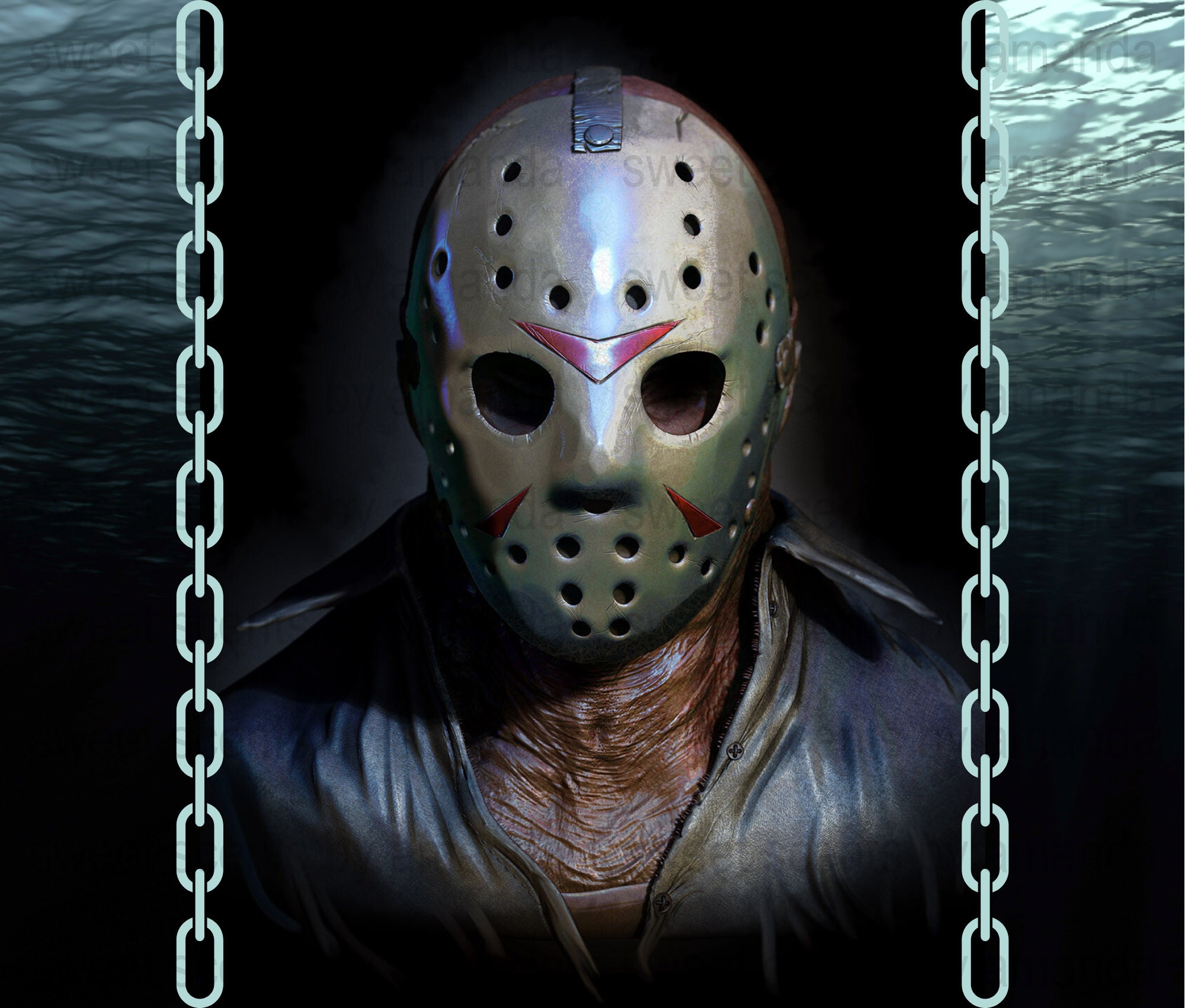 Horror Jason Digital Png 20 Oz Skinny Tumbler Sublimation Design ...