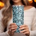 Light Blue Cheetah Leopard Print Digital Paper Background Digital ...
