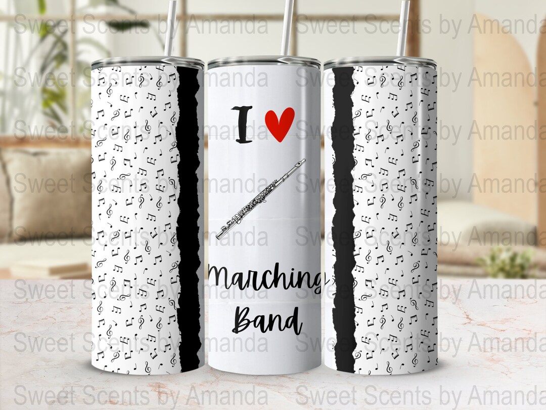 Clarinet Marching Band Png 20 Oz Skinny Tumbler Sublimation Design ...