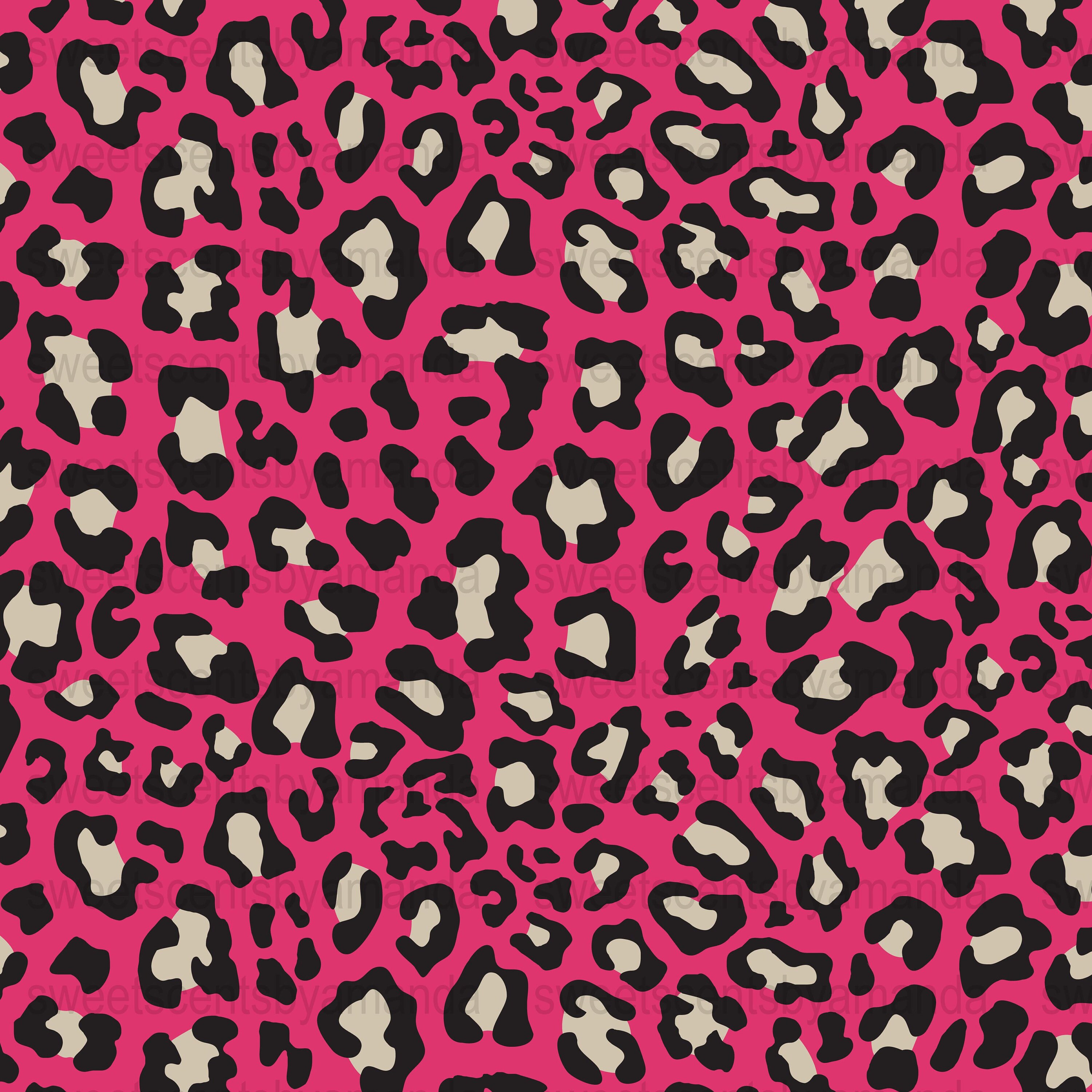 Hot Pink and White Cheetah Leopard Print Digital Paper Seamless Digital ...