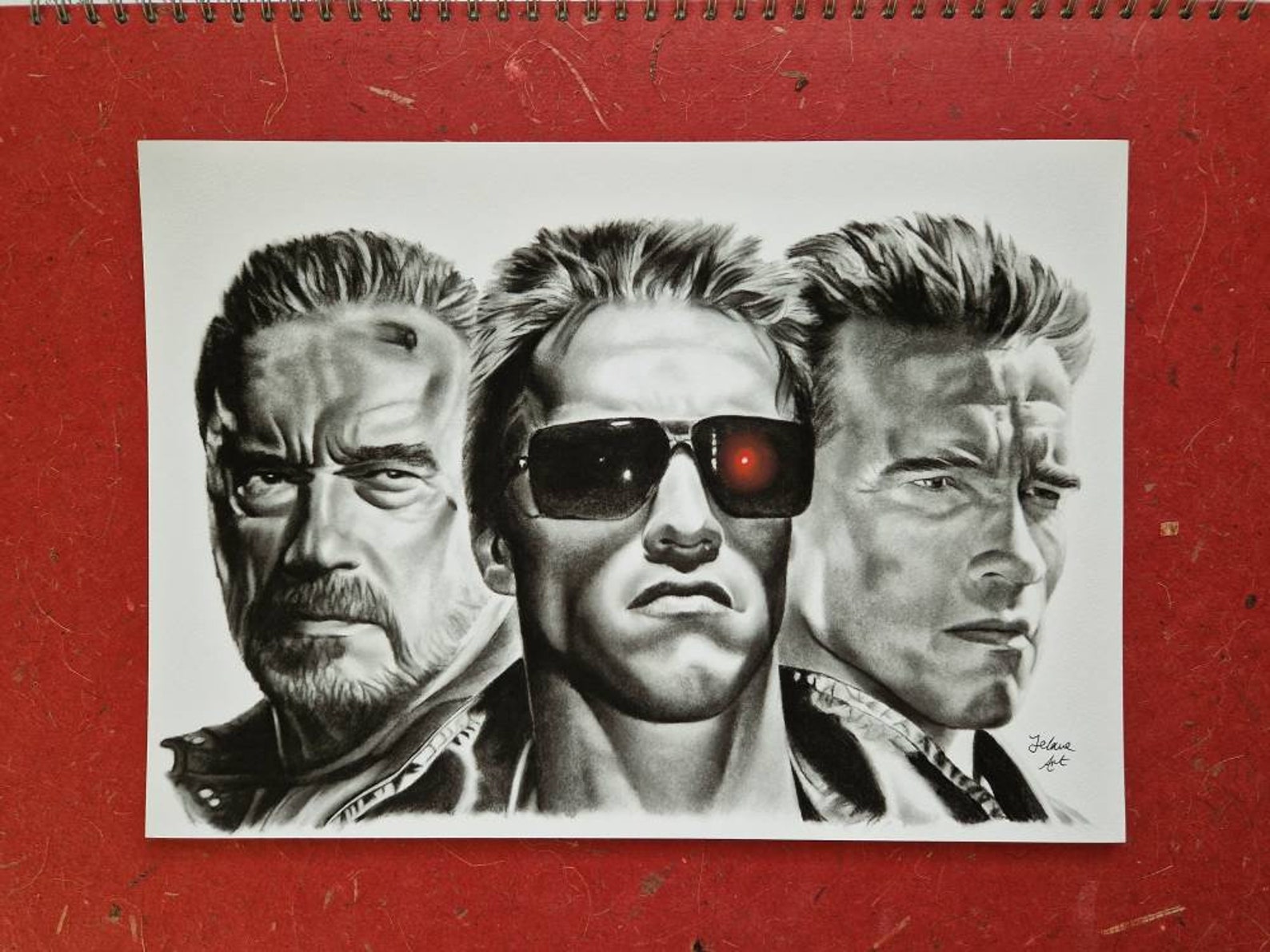T800 Terminator Arnold Schwarzenegger Fan Art by Jelowe Art - Etsy