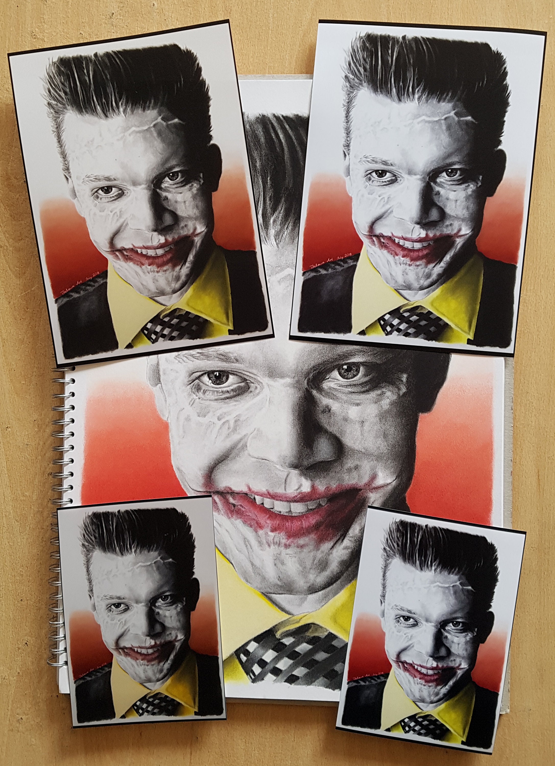Jerome Valeska Cameron Monaghan Gotham Fanart Handdrawn - Etsy UK