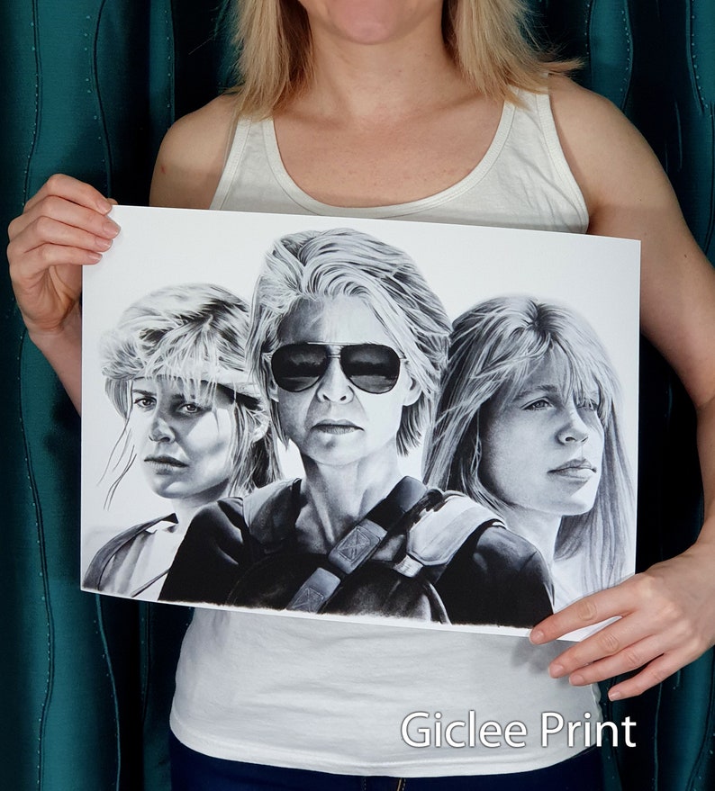 Sarah Connor Terminator T2 Dark Fate Fan Art of Linda | Etsy