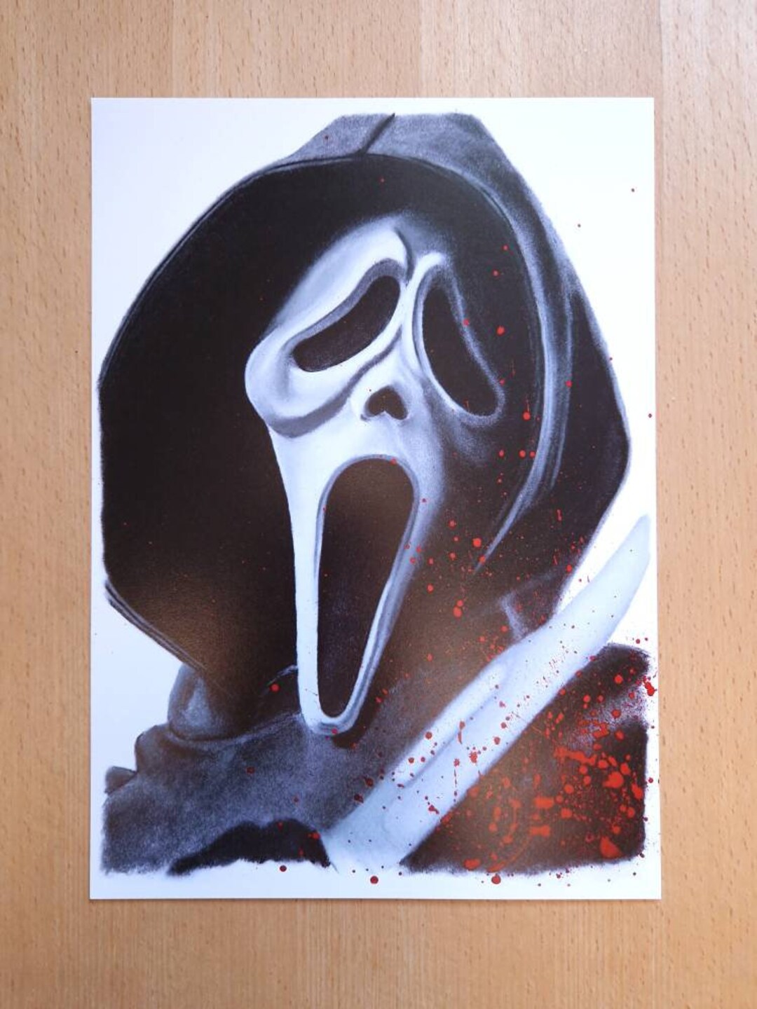 Ghostface Scream Horror Slasher Fan Art Drawing by Jelowe Art - Etsy