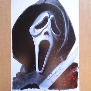 Ghostface Scream Horror Slasher Fan Art Drawing by Jelowe Art - Etsy