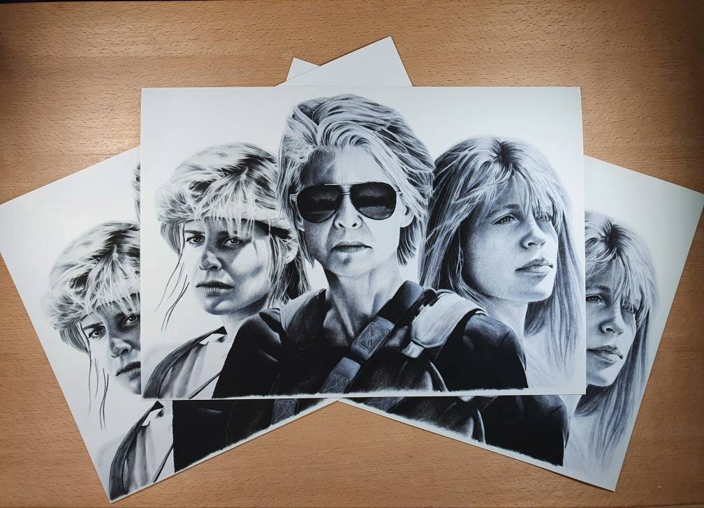 Sarah Connor Terminator, T2, Dark Fate Fan Art of Linda Hamilton Medium ...
