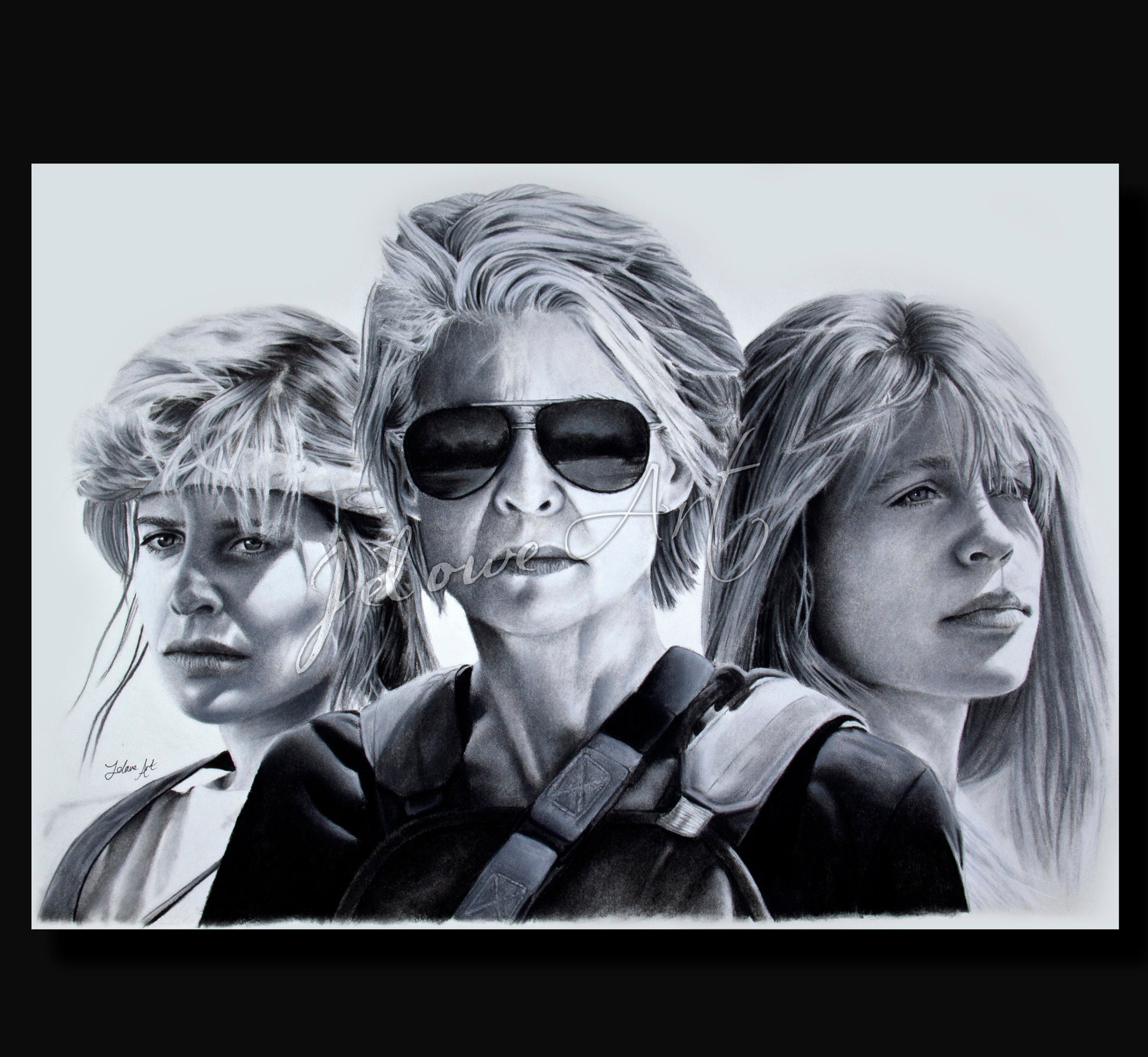 Sarah Connor Terminator, T2, Dark Fate Fan Art of Linda Hamilton Medium ...