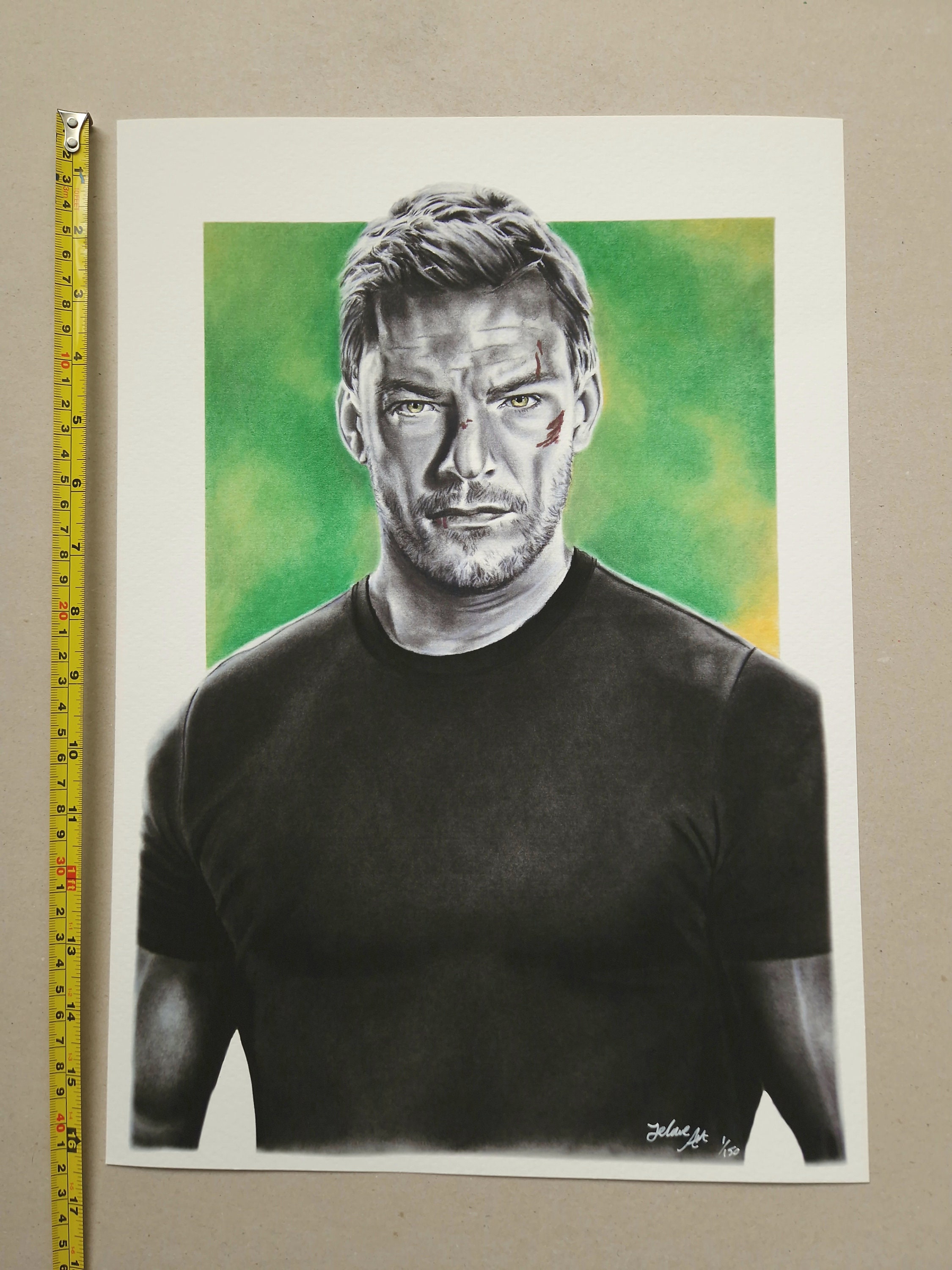 Alan Ritchson military Man Fan Art Fine Art Print by Jelowe Art - Etsy