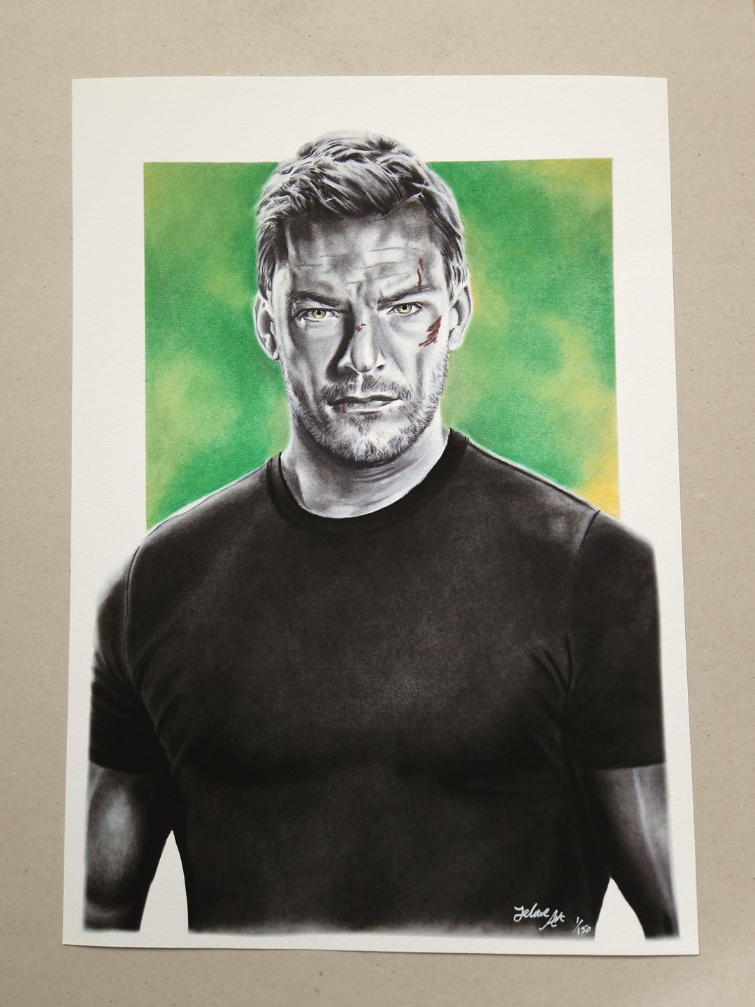 Alan Ritchson military Man Fan Art Fine Art Print by Jelowe Art - Etsy