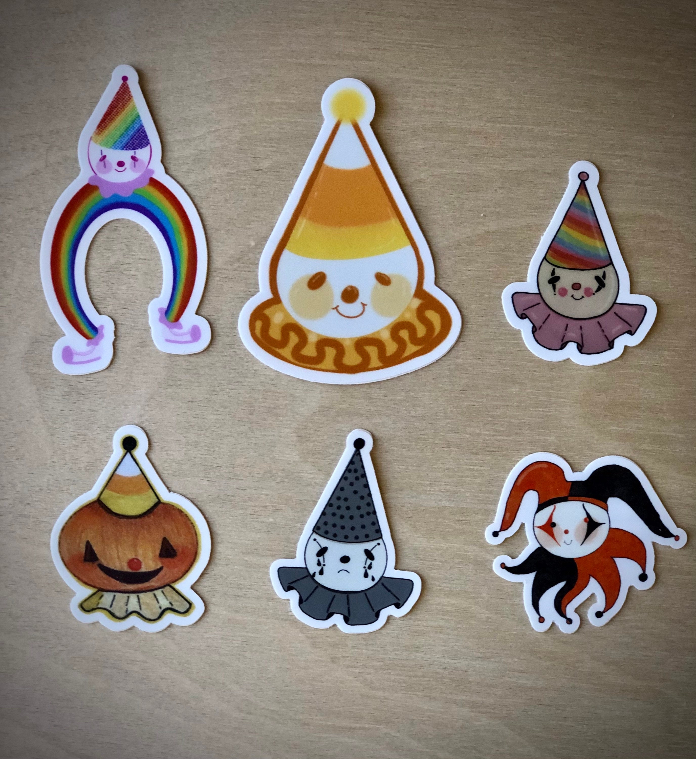 Clown Mini Vinyl Sticker Pack - Etsy