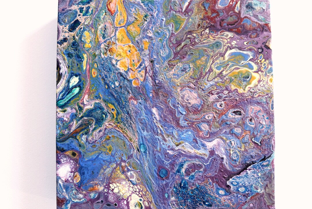 Modern Acrylic Painting on Canvas 20x20x4cm - Etsy