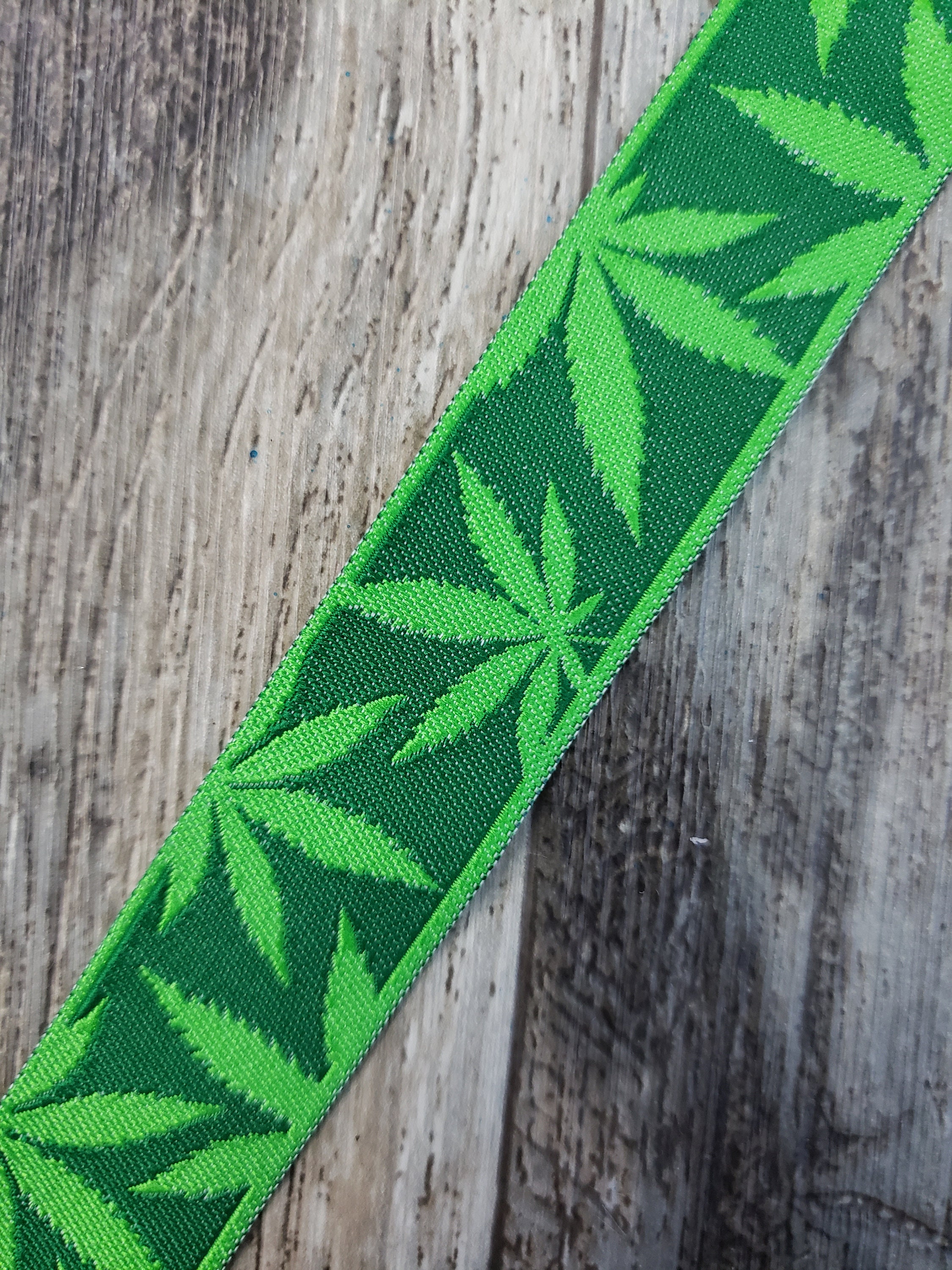 Jacquard Marijuana Leaf Ribbon Bookmark With Black Tassel - Etsy UK