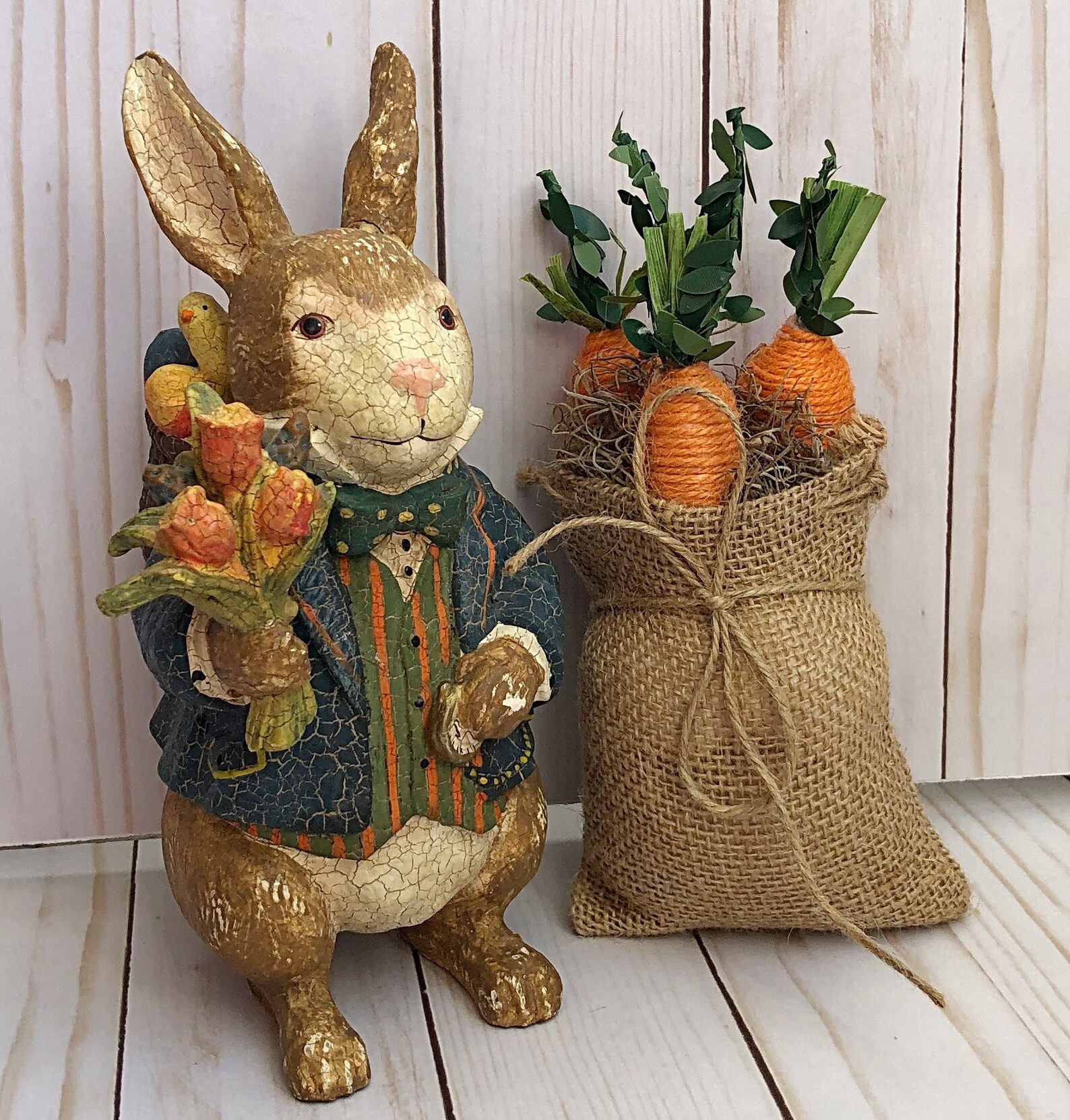 Farmhouse Easter Carrot Bag | Bunny Bait Burlap Sacks | Bunny Bait ...