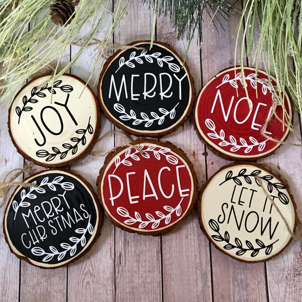 Wood Disc Ornament - Etsy