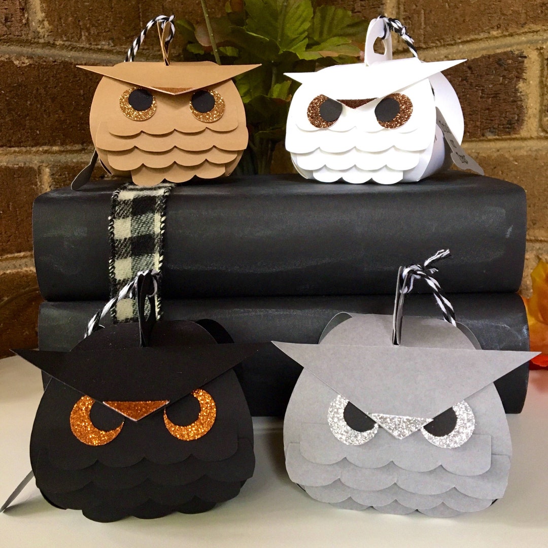 Halloween Owl Treat Box Set of 6 | Halloween Party Favours | Wizard ...