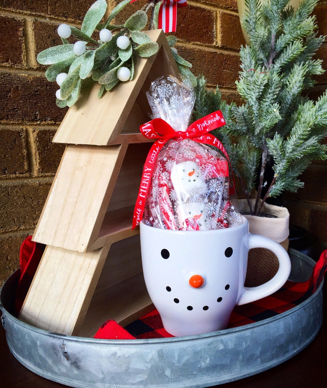 Christmas Gift Basket Snowman Hot Cocoa Mug Gift Set Hot Chocolate Gift ...