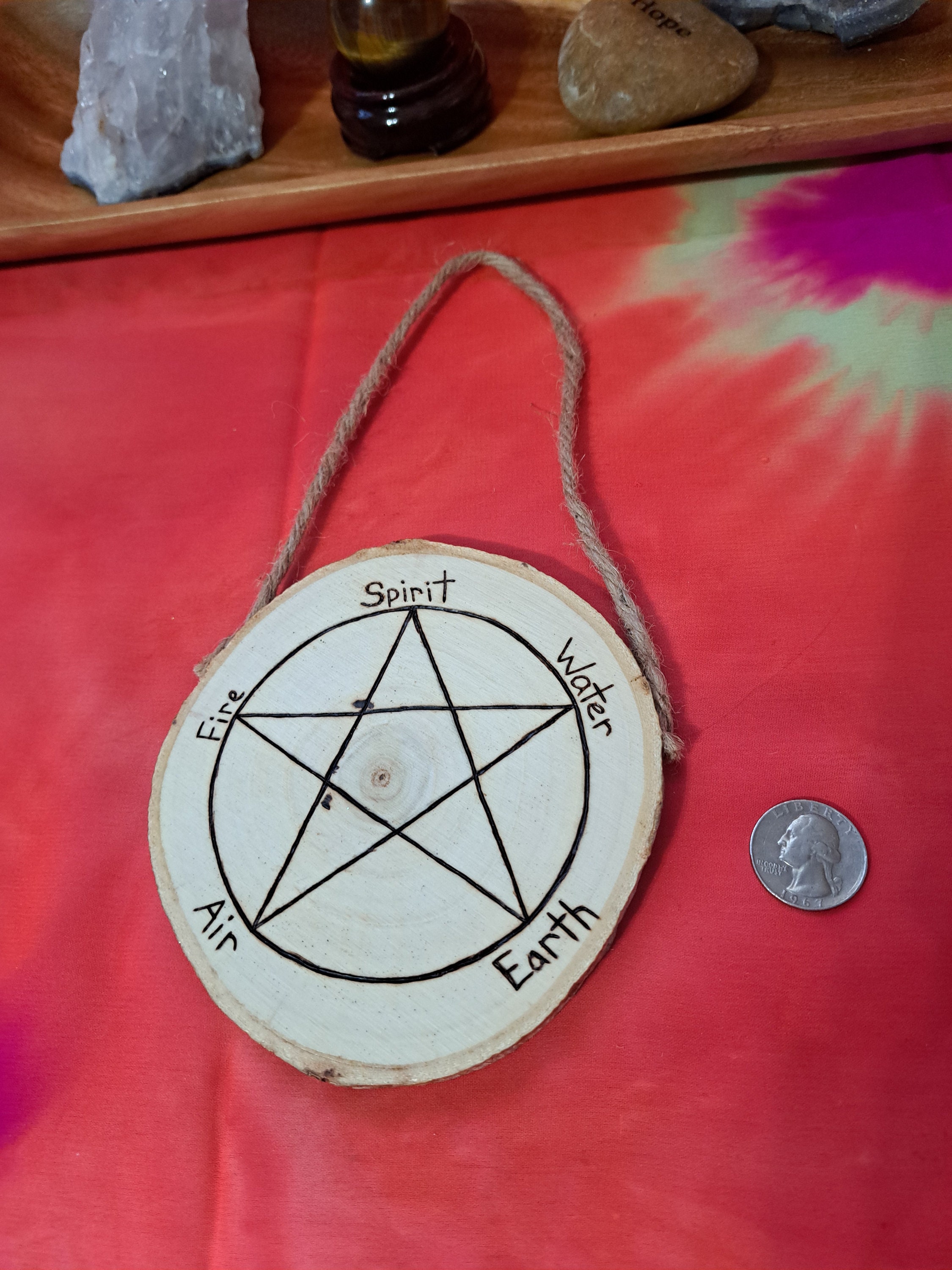 Witch Pyramid Pentacle Altar Hanging Wall Hanging - Etsy