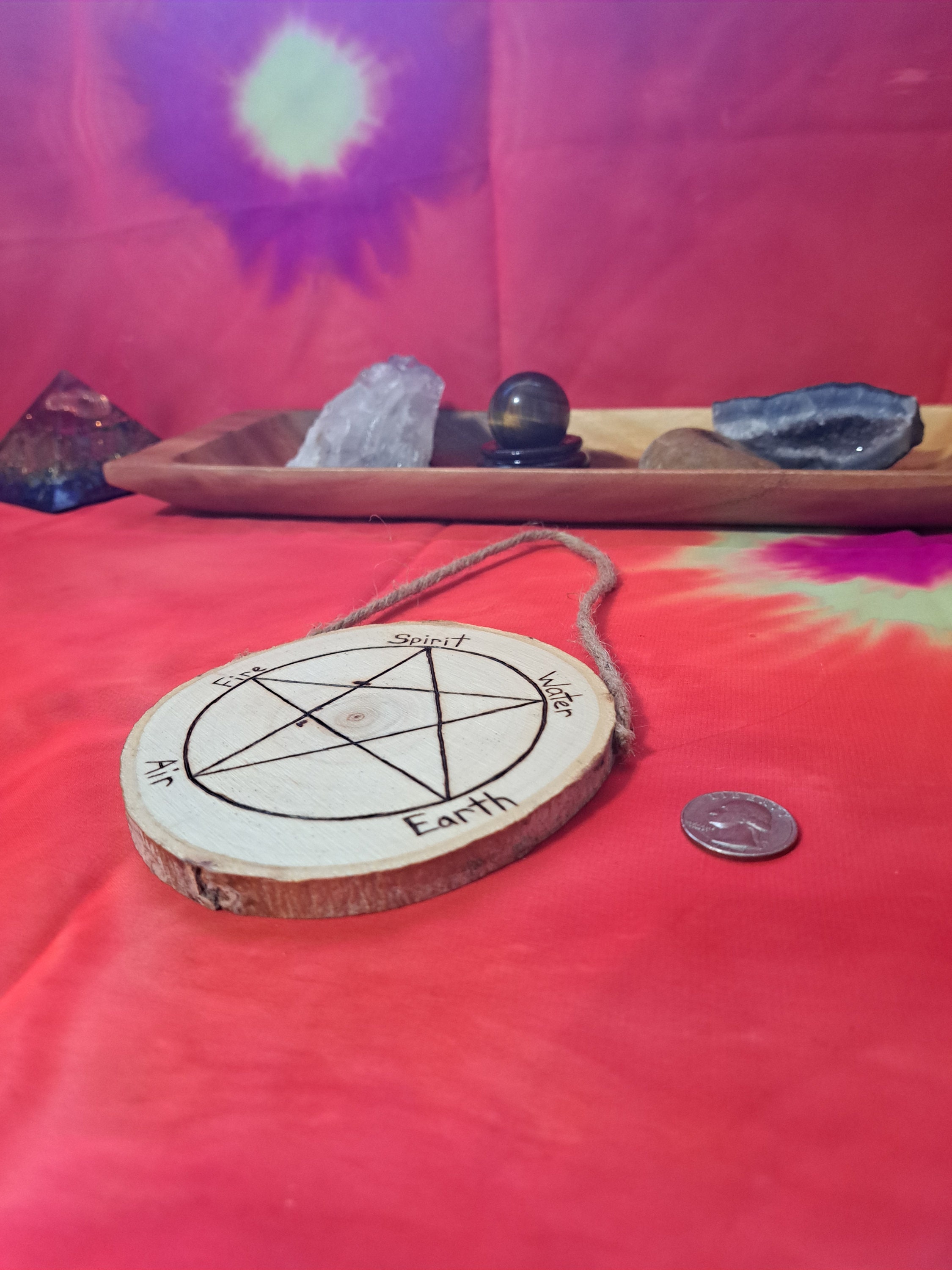 Witch Pyramid Pentacle Altar Hanging Wall Hanging - Etsy
