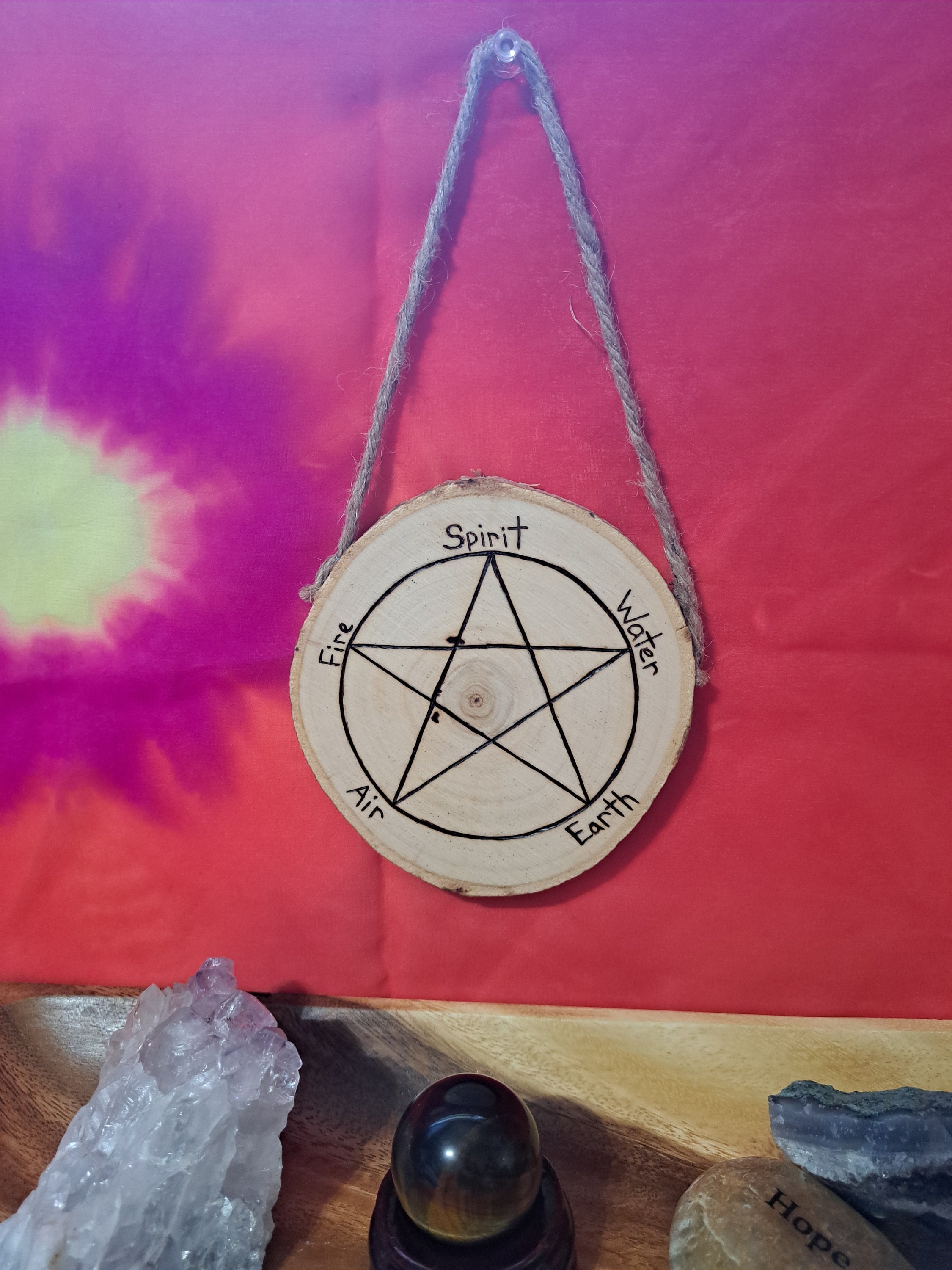 Witch Pyramid Pentacle Altar Hanging Wall Hanging - Etsy