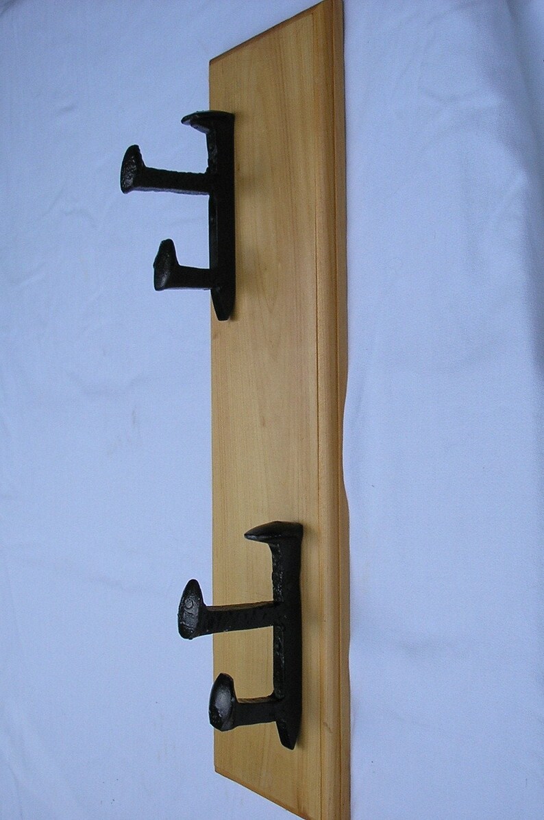 Double Hook Railroad Spike Coat Rack - Etsy