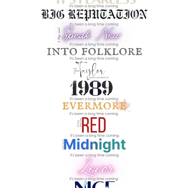 Eras Tour Artwork - Etsy