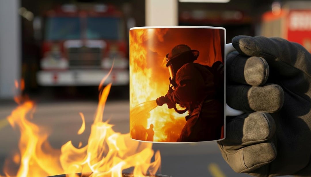 Firefighter Mug – Fireman Gift for Men & Women – First Responder Coffee ...