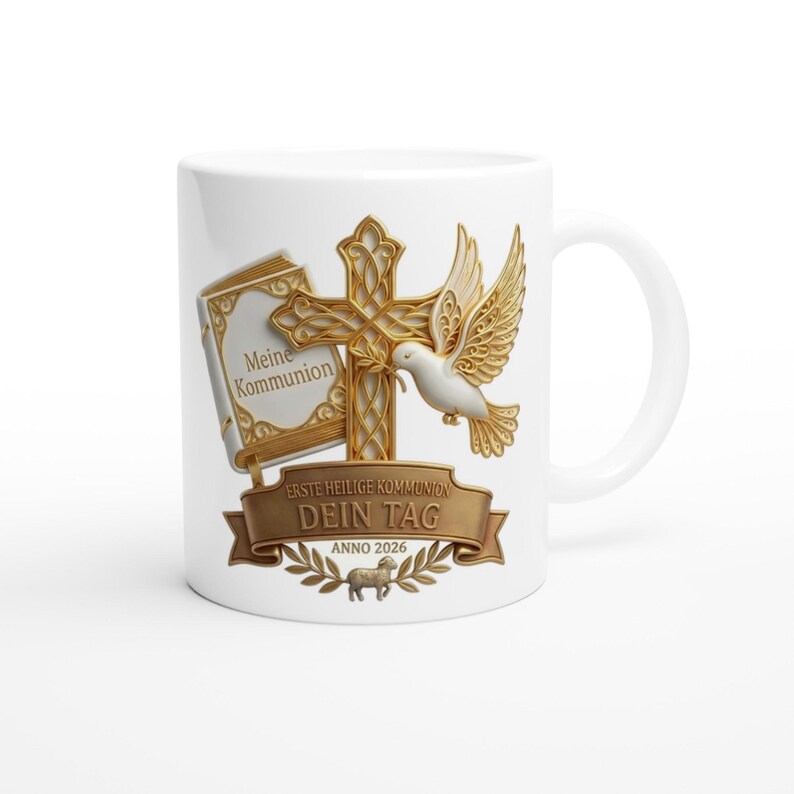 First Holy Communion Mug 2026 – Communion Gift for Young Girls – Cross ...