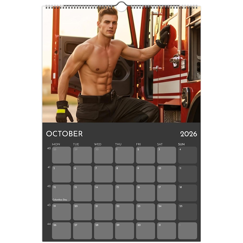 Firefighter Hunks 2026 Wall Calendar – Nude Male Calendar – Hot ...