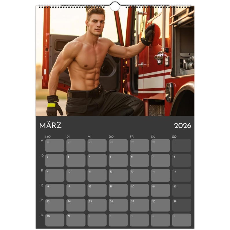 Hot Firefighter Hunks 2026 Wall Calendar – Sexy Men, Shirtless ...