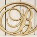 Script Cursive Letter Monogram Oval - Custom Personalized Laser Wood ...