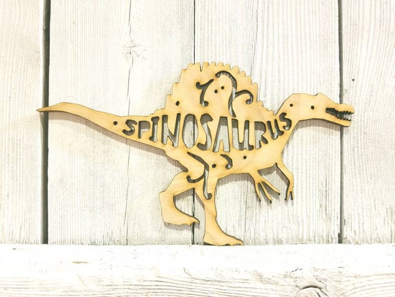Spinosaurus Dinosaur Dino Themed Laser Wood Cut Sign Wall | Etsy