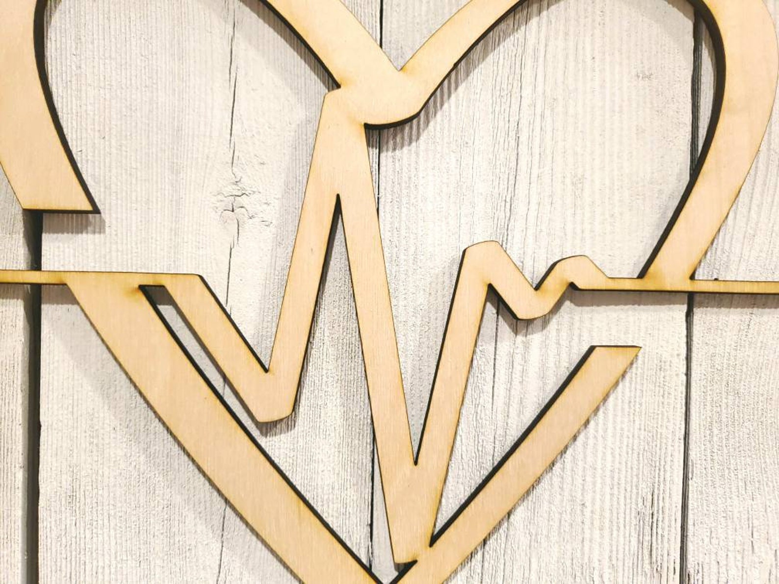 Medical Heartbeat Doctor Nurse EMT Heart Symbol Laser Wood - Etsy