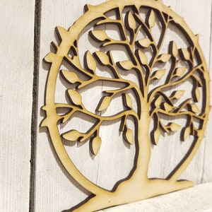 Tree of Life - Laser Wood Cut Sign Wall Decor Unfinished Gift Wreath ...