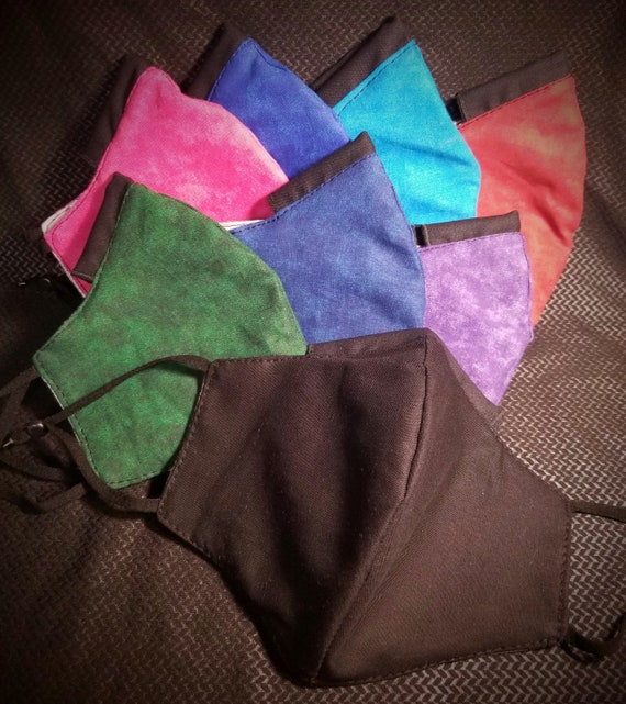 Solid Color Face Mask 8 Color Options Washable Reusable | Etsy