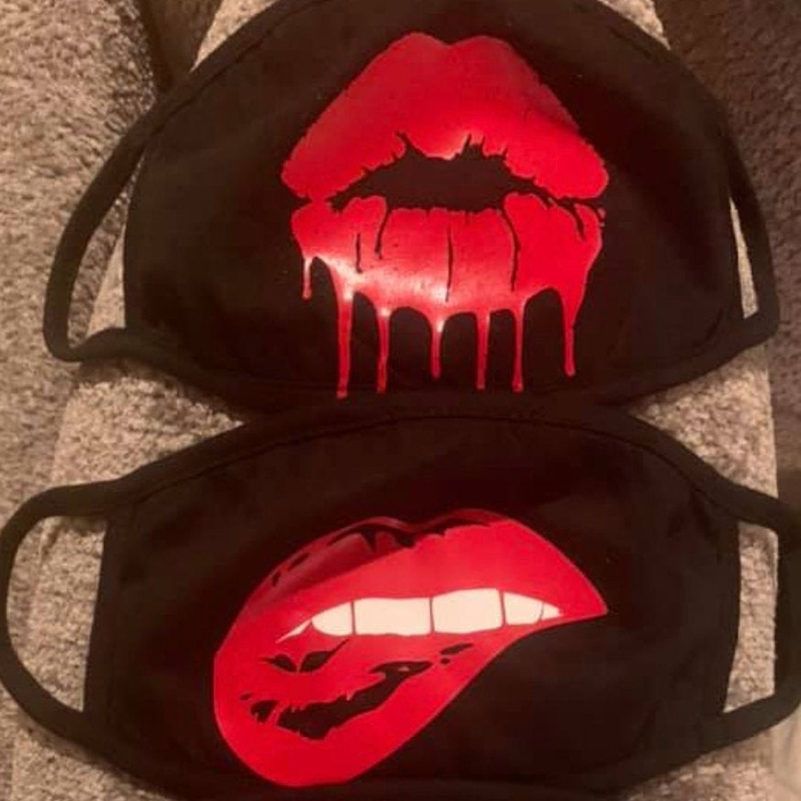 Drippy Lips Sexy Lips Red Lip Lip Face Mask Reusable - Etsy